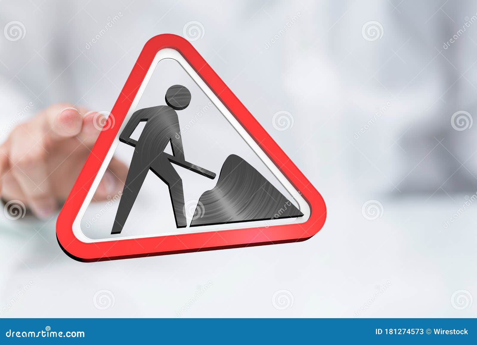 A Under Process Sign in Hand Stock Image - Image of concept, safety ...