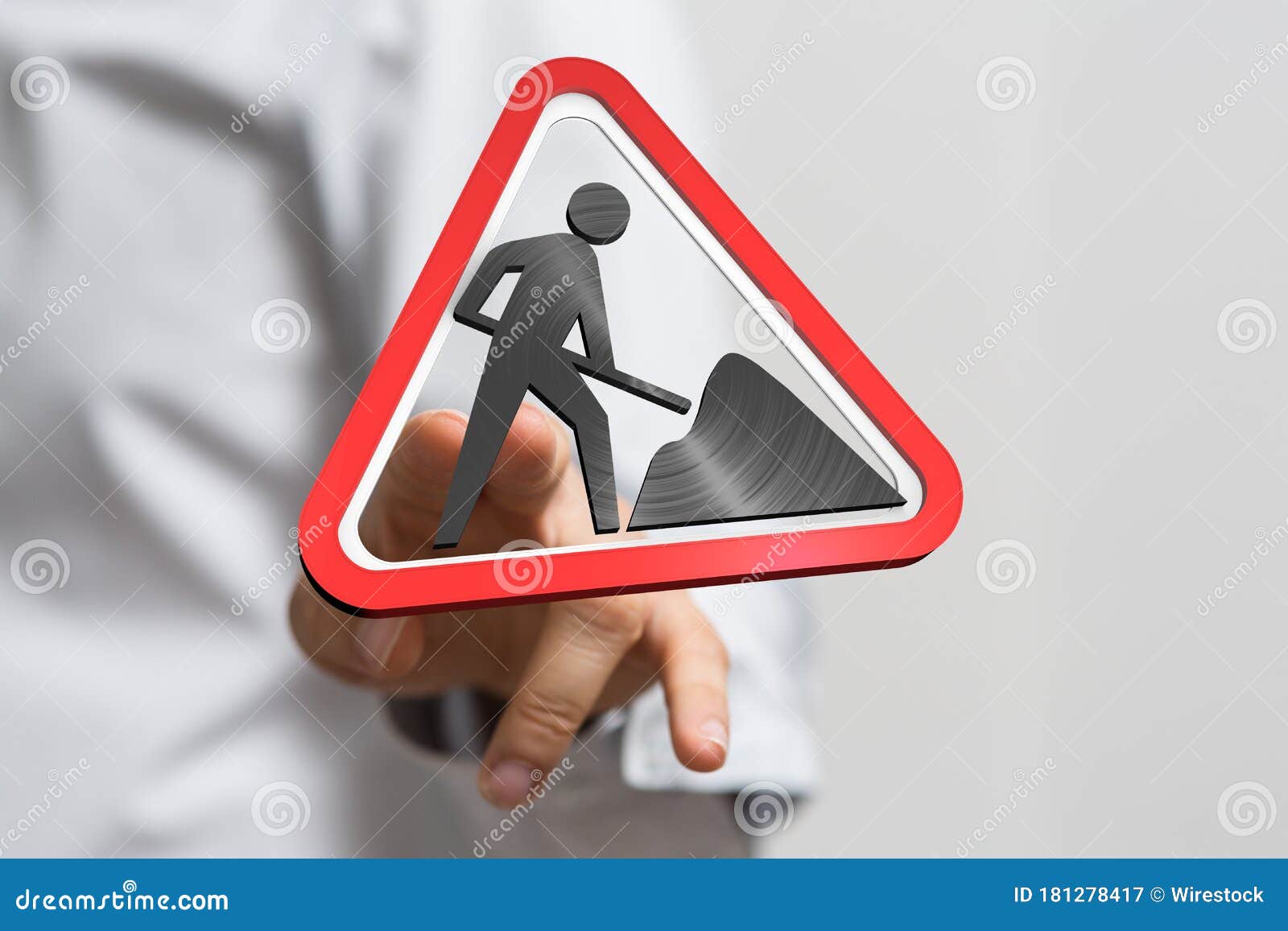 A Under Process Sign in Hand Stock Image - Image of website, site ...