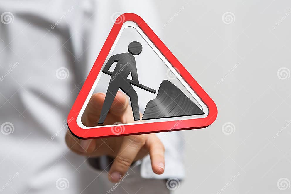 A Under Process Sign in Hand Stock Image - Image of website, site ...