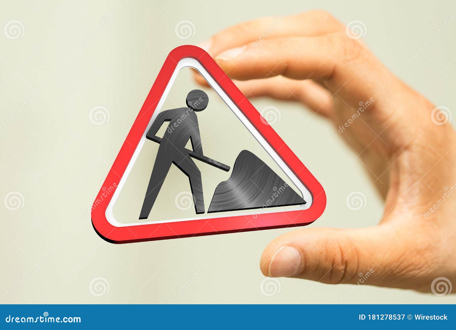 A Under Process Sign in Hand Stock Image - Image of industry, site ...