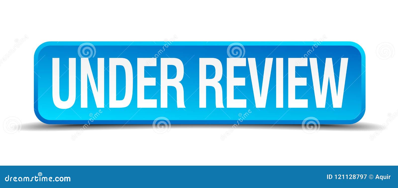 Under review button stock vector. Illustration of vector - 121128797