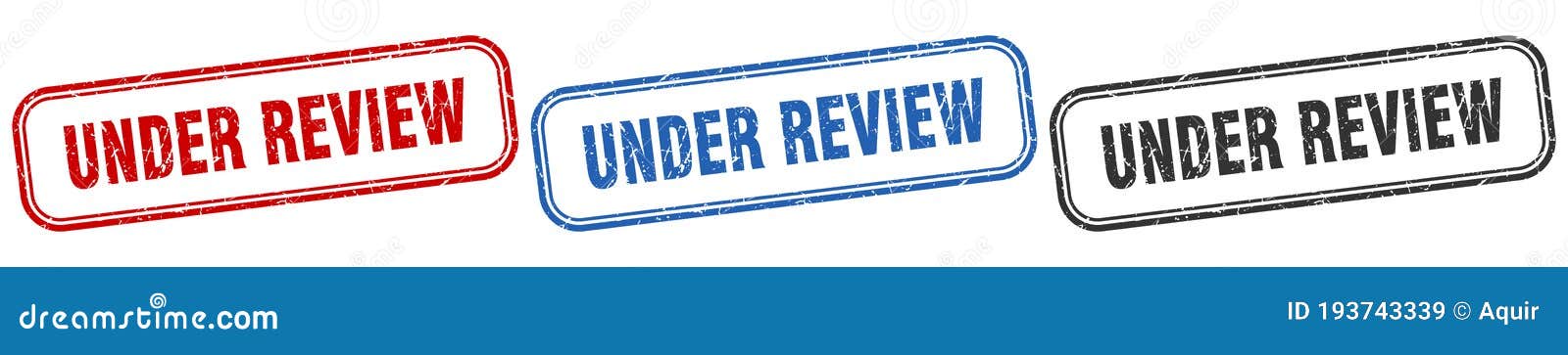 Under Review Square Isolated Sign Set. Under Review Stamp Stock Vector ...