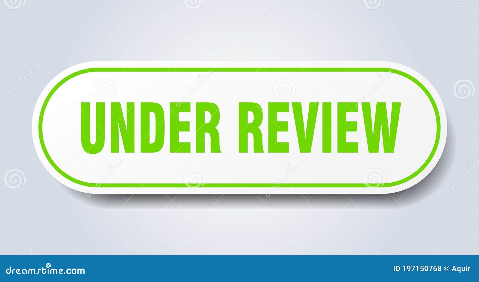 Under review sticker. stock vector. Illustration of sticker - 197150768