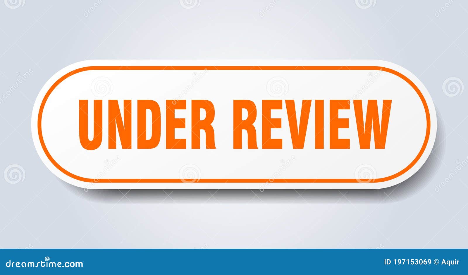 Under review sticker. stock vector. Illustration of vector - 197153069