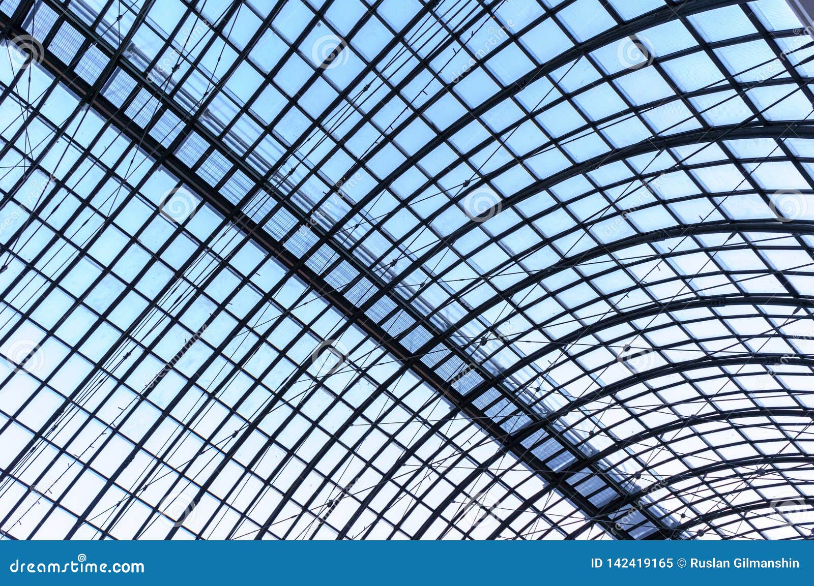 Roof Glass Of Moden Buildings, Frames Of Structural Glazing. Abstract ...