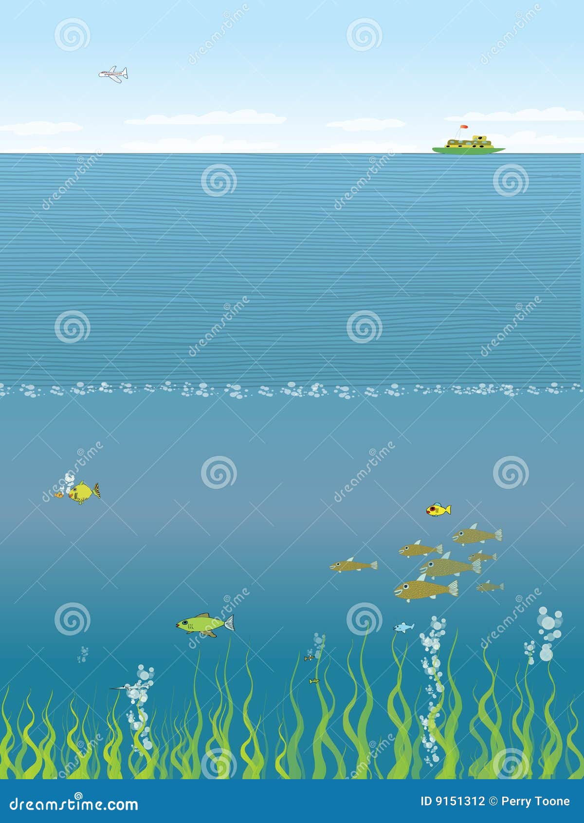 Under the Sea stock vector. Illustration of underwater - 9151312