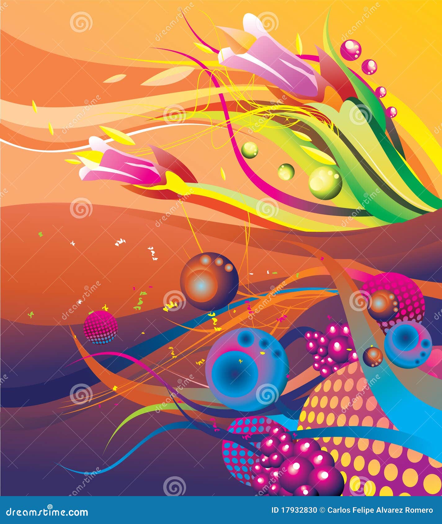 Under the sea abstract stock vector. Illustration of composition - 17932830