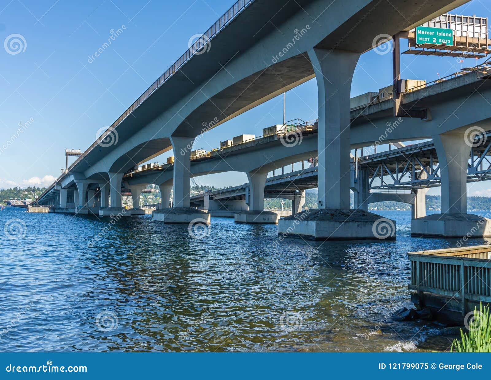 Under Seattle Highway Bridges Stock Image - Image of highway ...