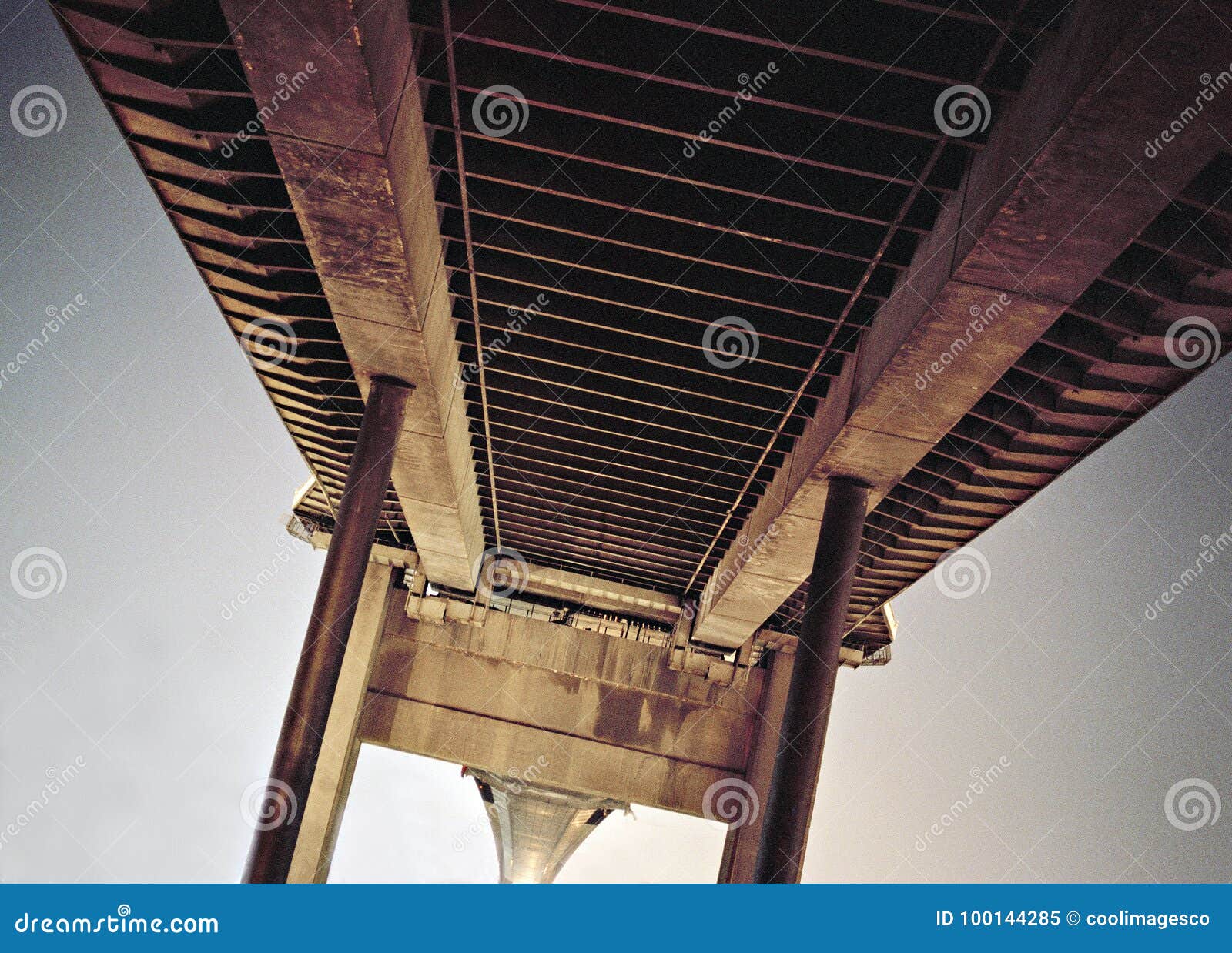 Under Side View of Istanbul Bridge Stock Image - Image of architecture ...