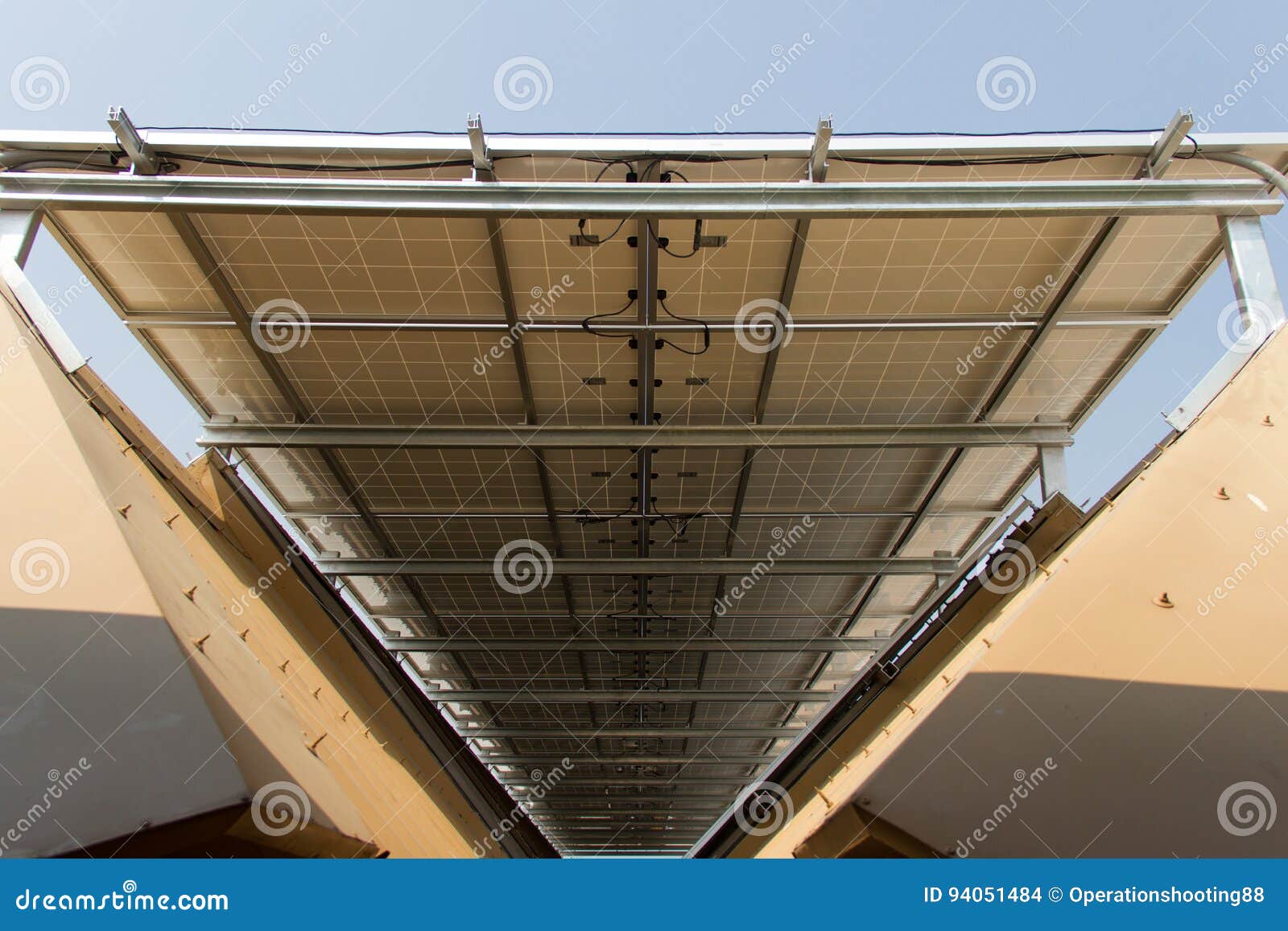 Under solar panels stock photo. Image of outdoors, electrical - 94051484