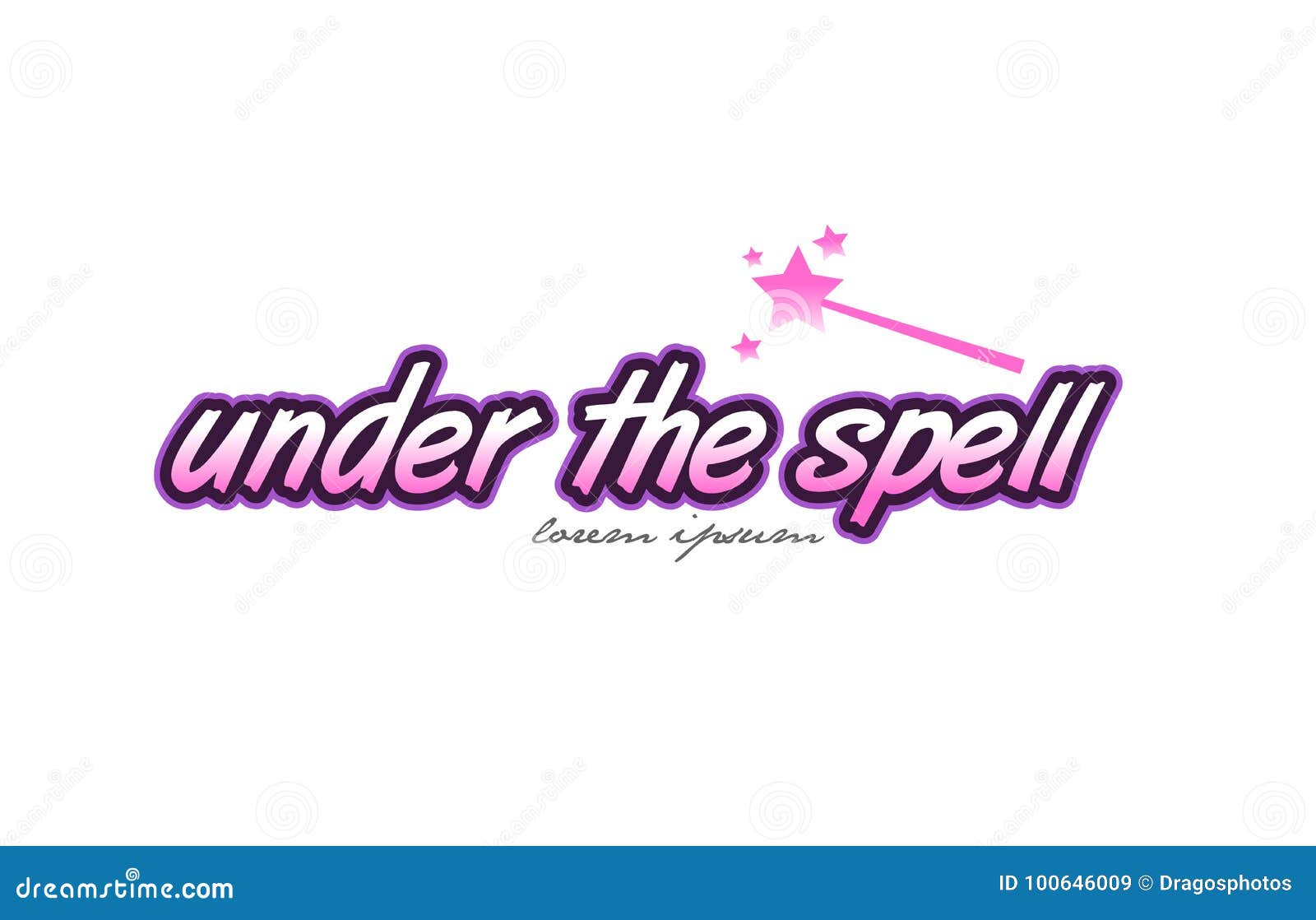 Under the Spell Word Text Logo Icon Design Concept Idea Stock Vector ...