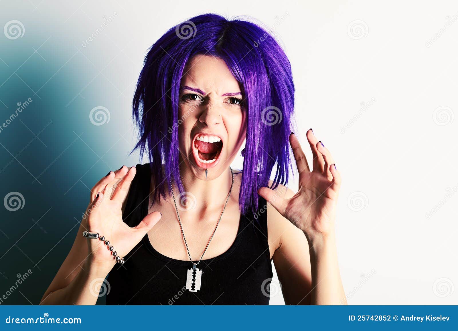 Under stress stock photo. Image of female, anime, expression - 25742852
