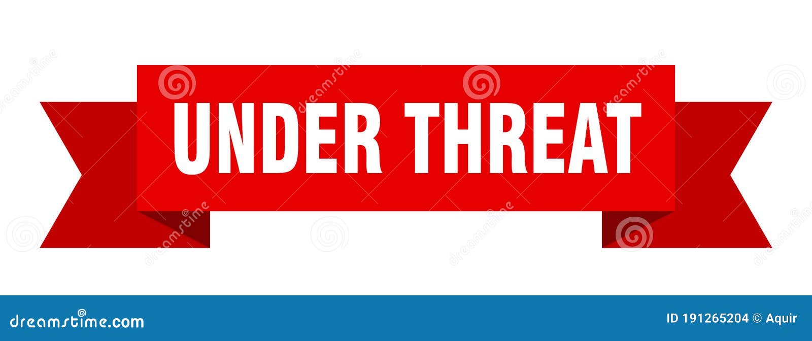 Under threat ribbon. stock vector. Illustration of label - 191265204