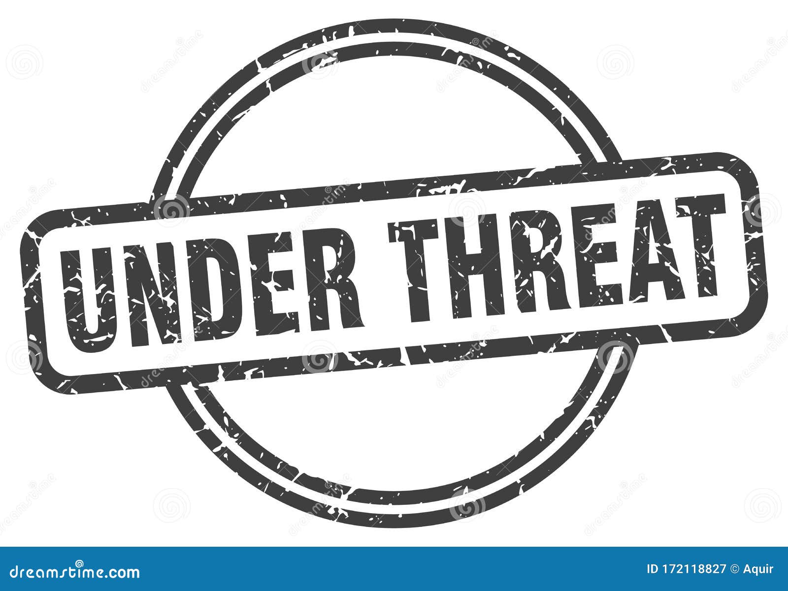 Under Threat Stamp. Under Threat Round Grunge Sign Stock Vector ...