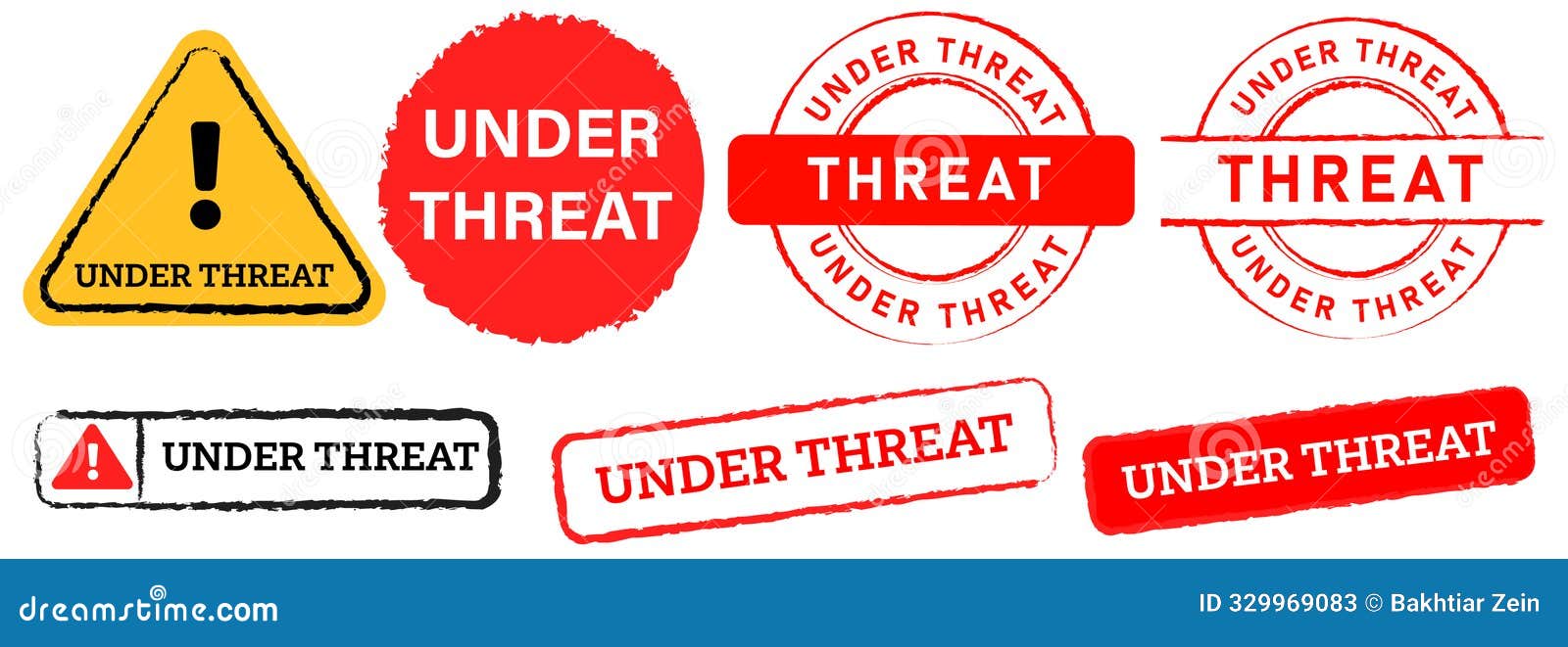 Under Threat Threatening Scared Afraid Discrimination Pressure Stamp ...