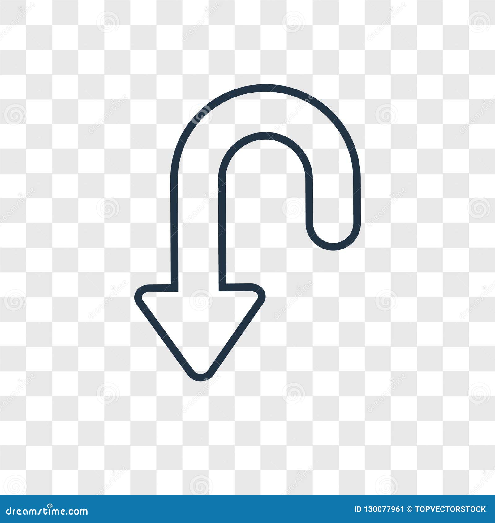 Under Vector Linear Icon Isolated on Transparent Background, Under ...