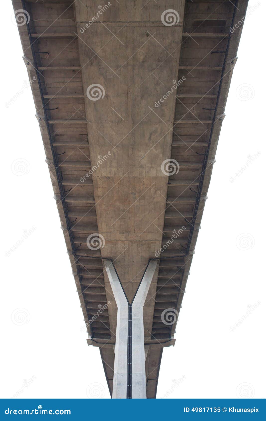 Under View of Concrete Bridge Isolated White Background Stock Image ...