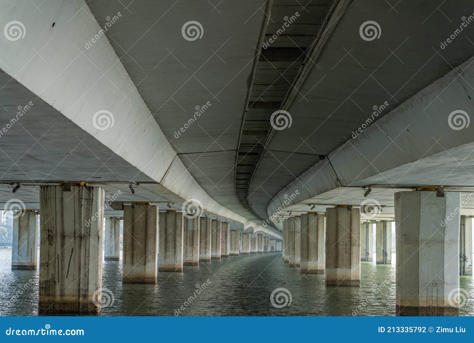 Under View of a Modern Road Bridge Stock Photo - Image of steel ...