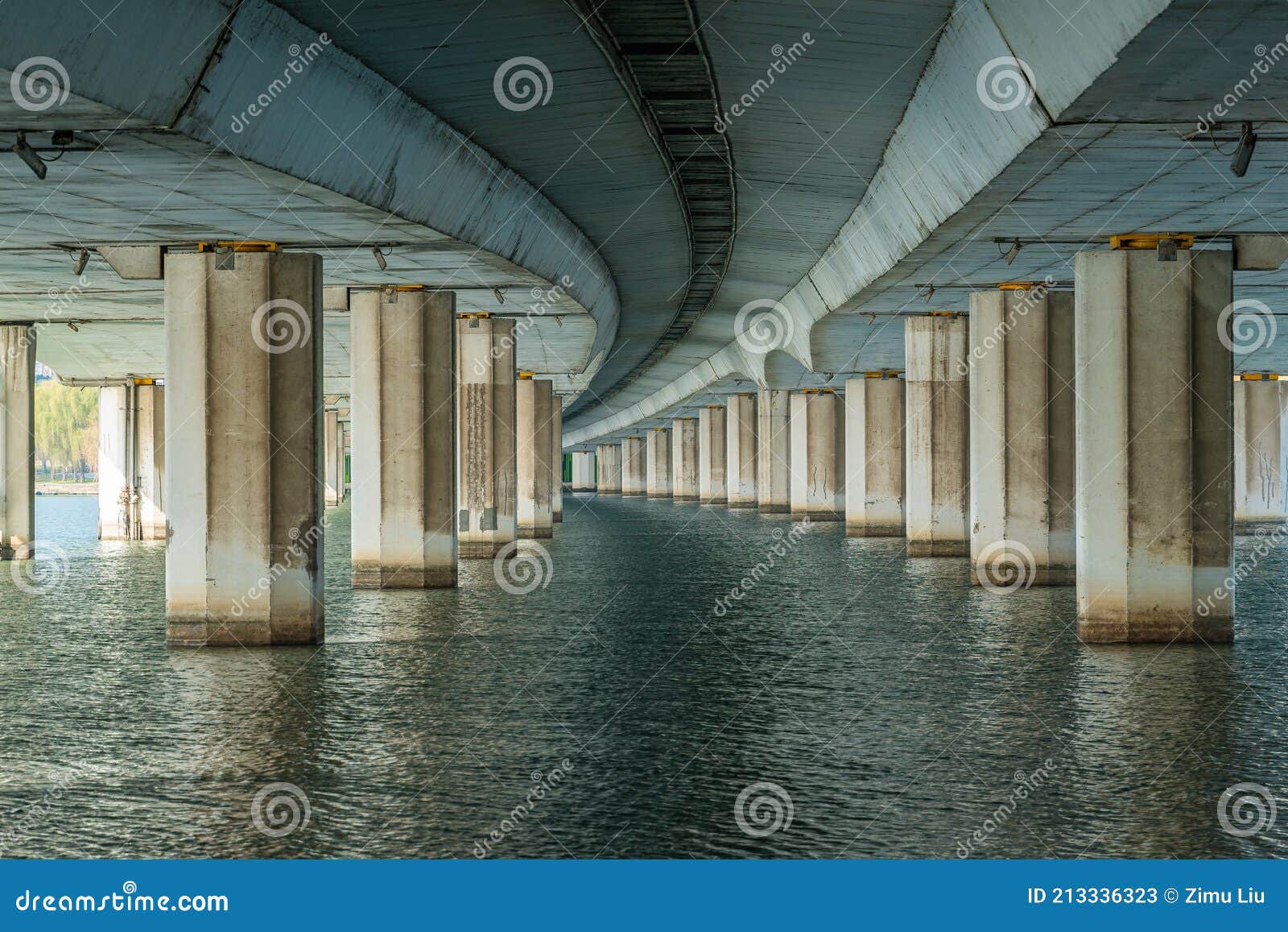 Under View of a Modern Road Bridge Stock Image - Image of background ...
