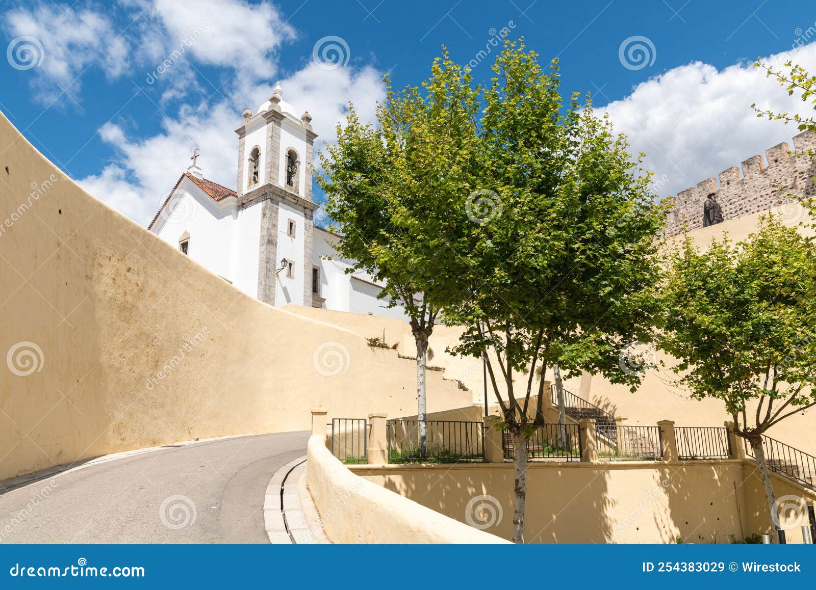 Under View of a Part of the Castle of Sines with a Path and Enclosure ...