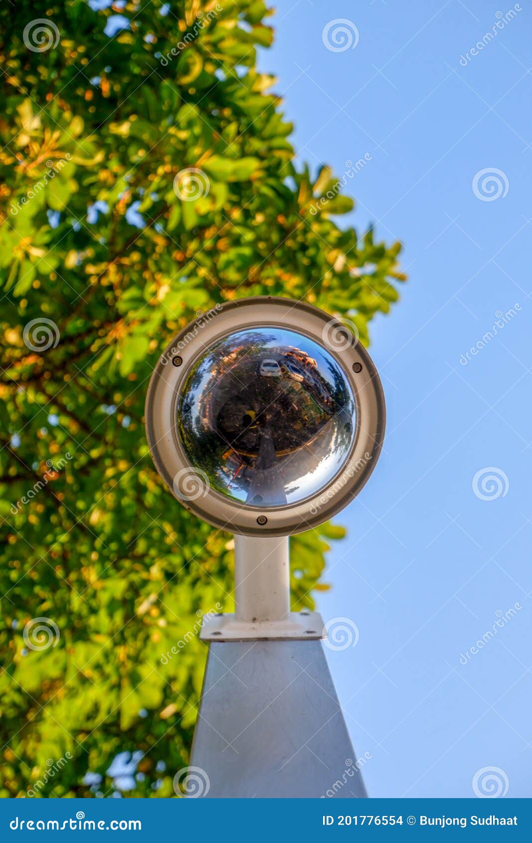 Under View of Spherical Cctv in the Car Park. Stock Photo - Image of ...