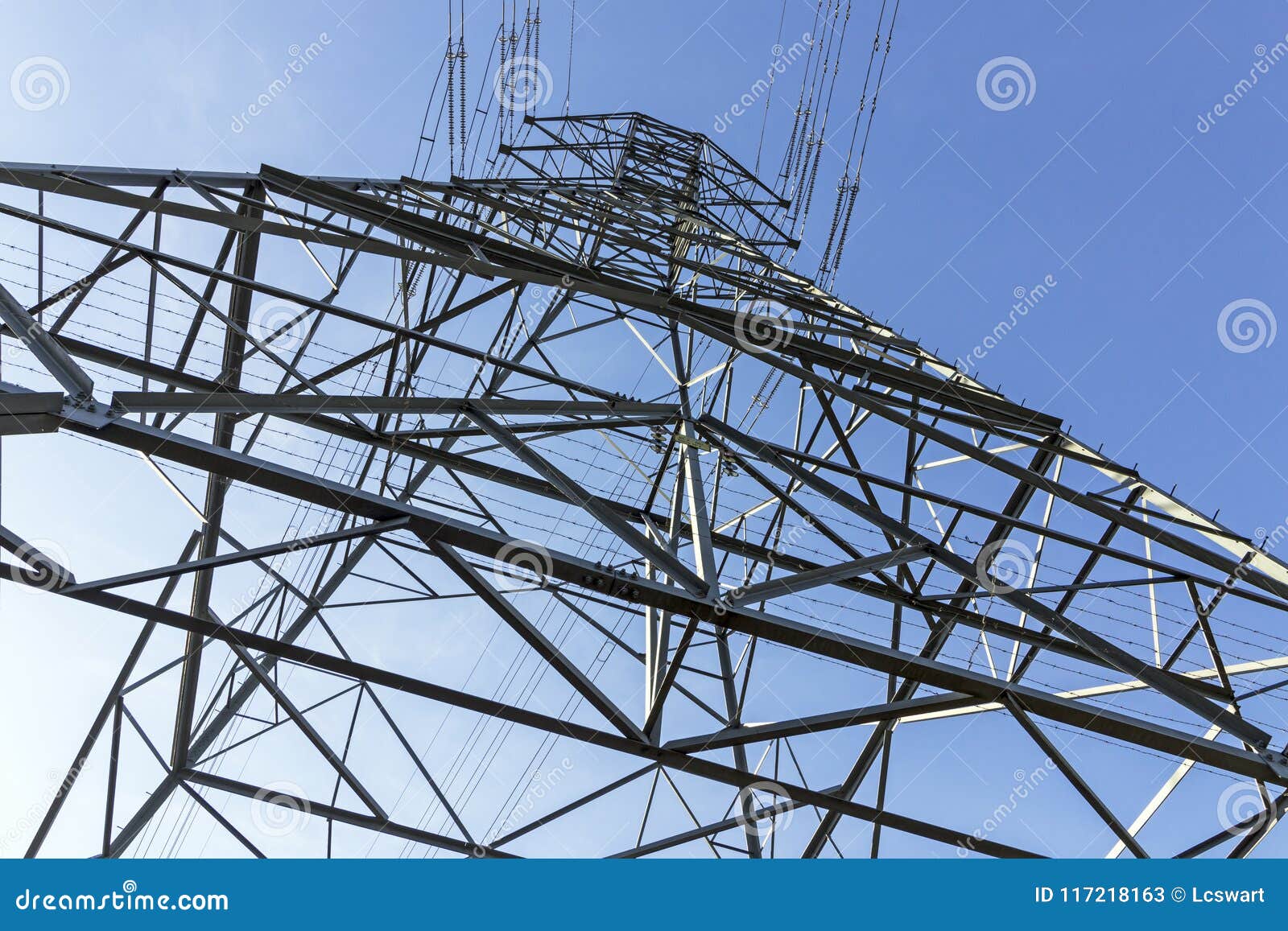 Under View of Structured Metal Engineering of Overhead Electric Stock ...