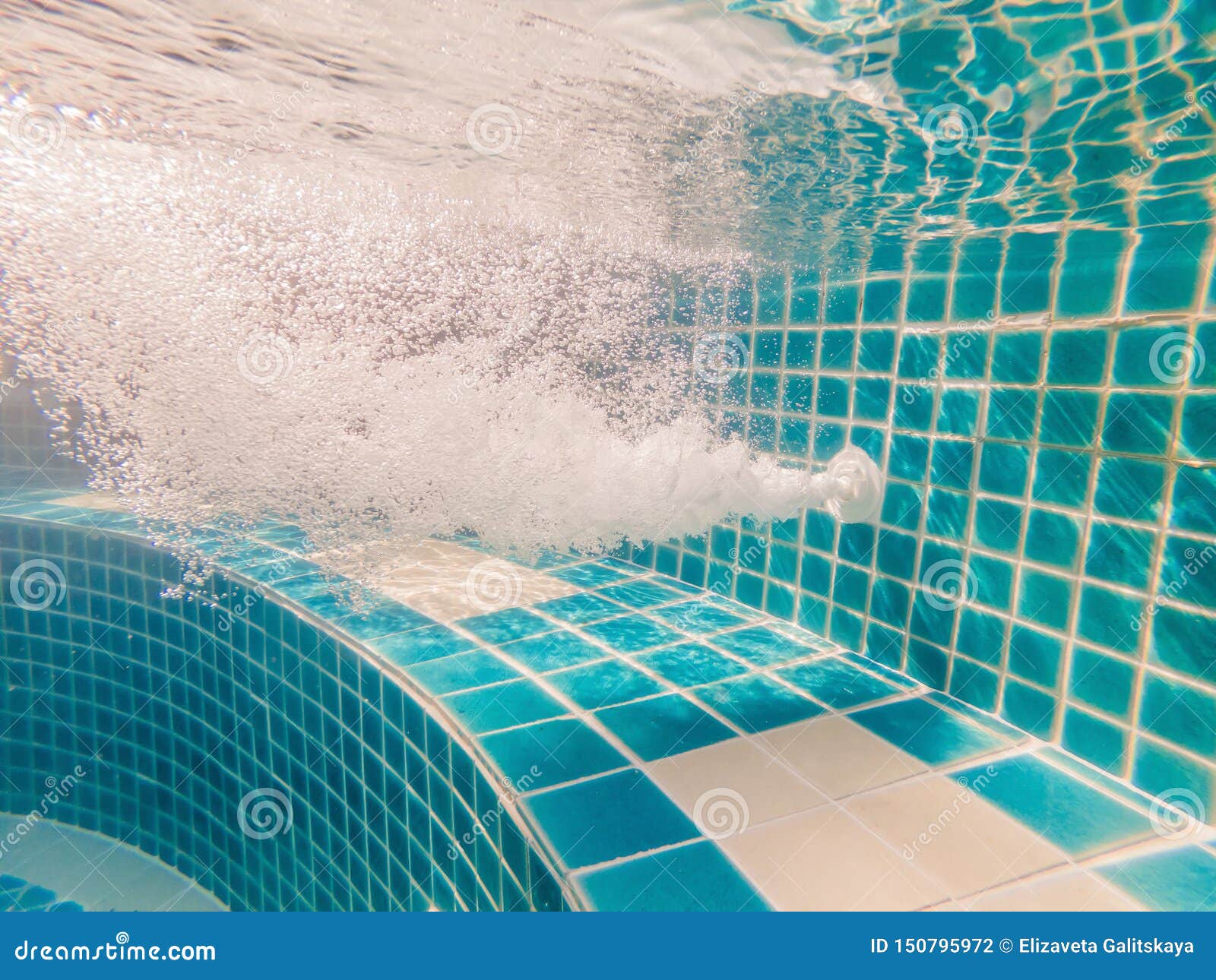 Under Water Pool Working Drain Close Up Stock Photo - Image of fresh ...