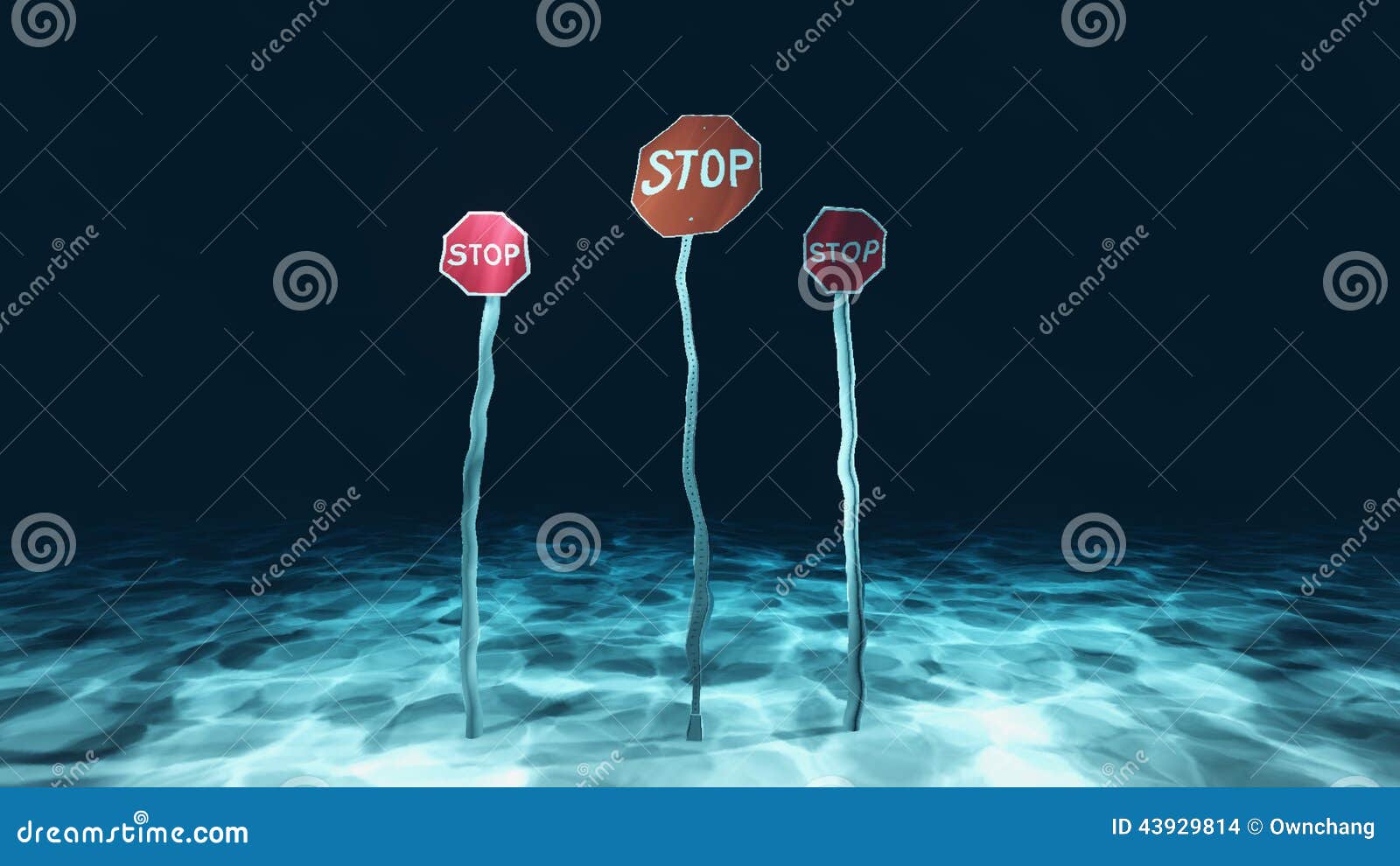 UNDER WATER STOP stock photo. Image of transparent, stop - 43929814