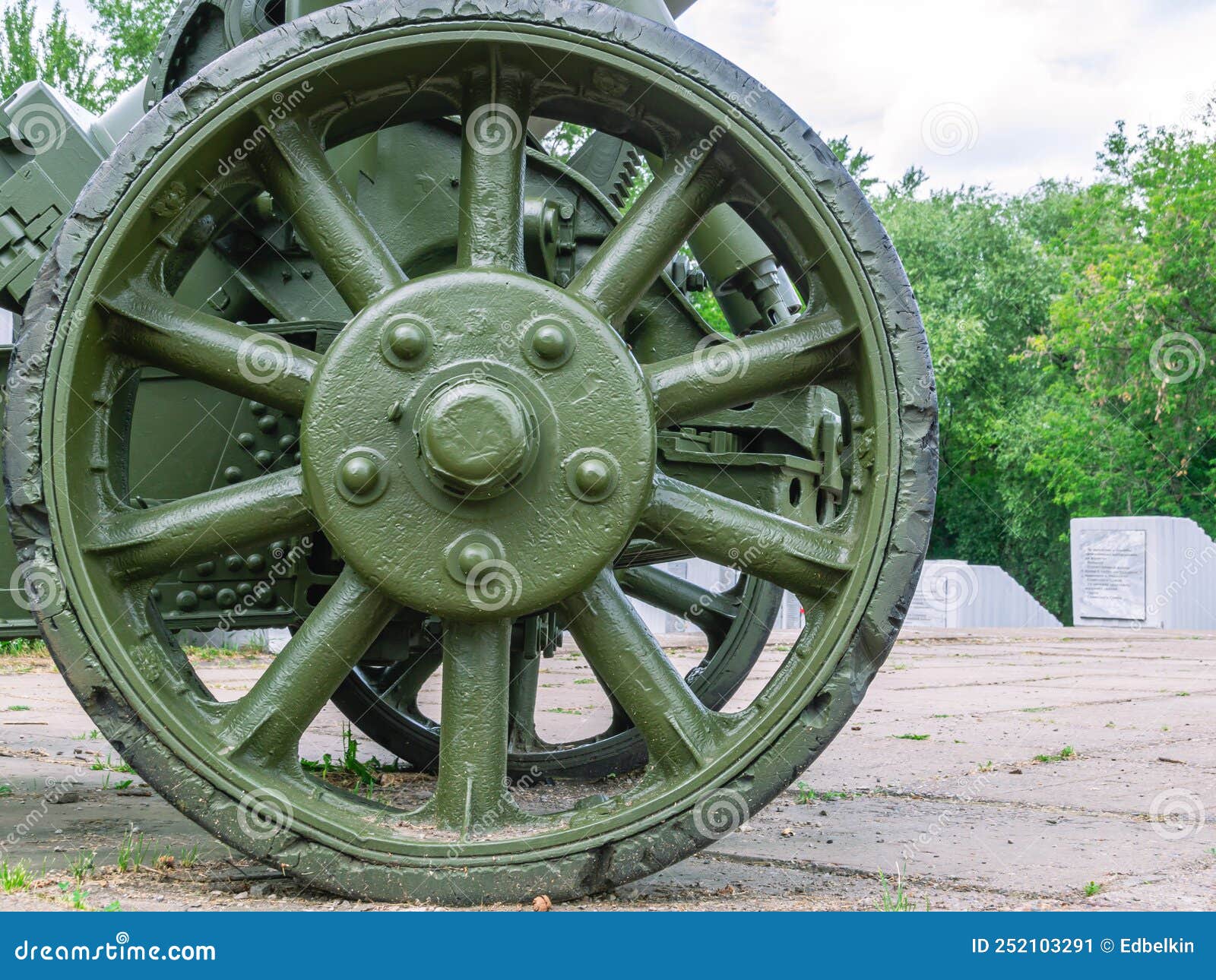 The Undercarriage of a Large-caliber Artillery Piece. a Weapon that ...