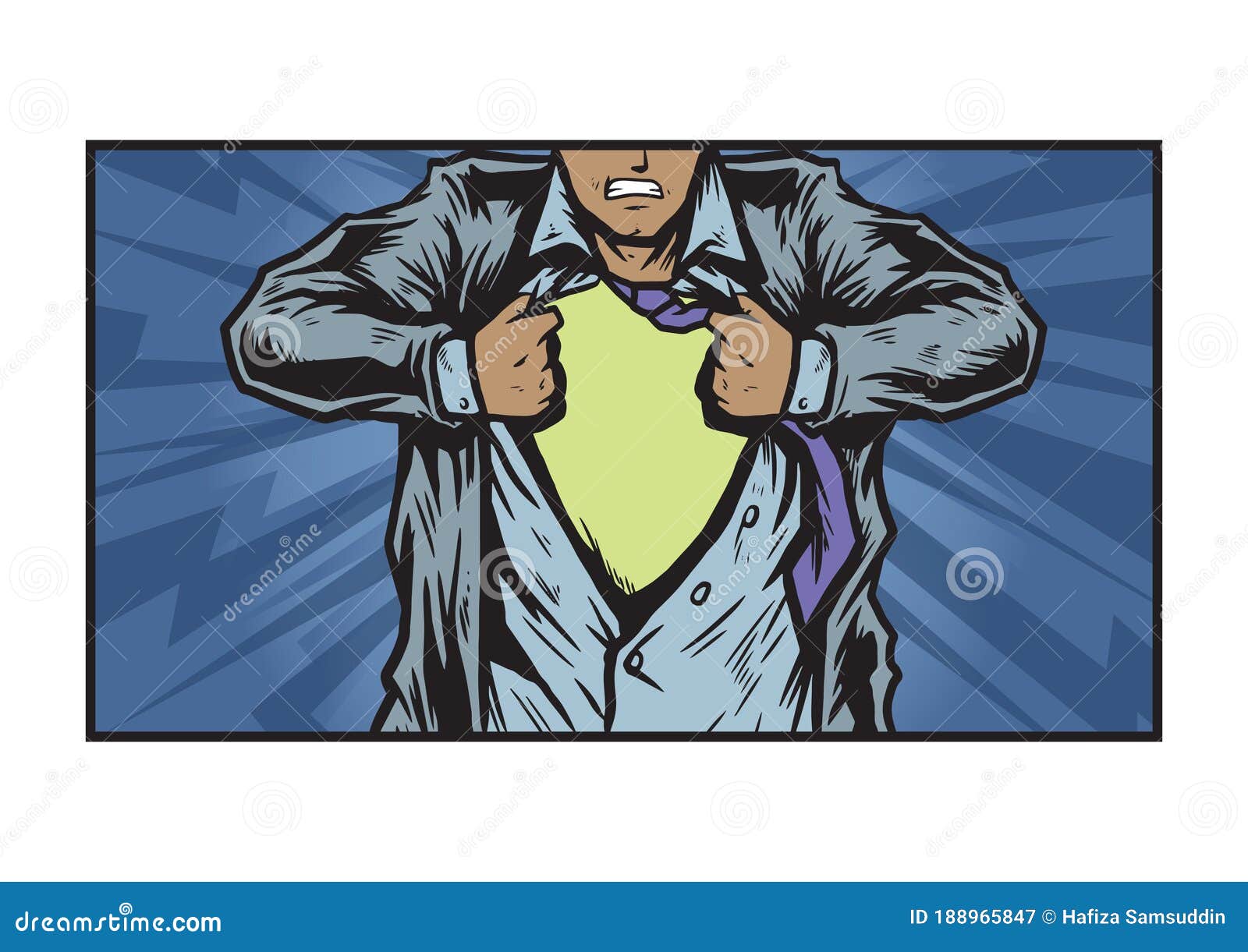 Undercover Superhero. Vector Illustration Decorative Design Stock ...