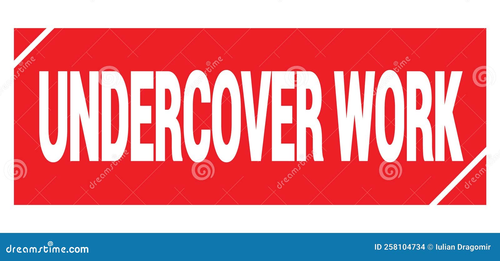 UNDERCOVER WORK Text Written on Red Stamp Sign Stock Illustration ...