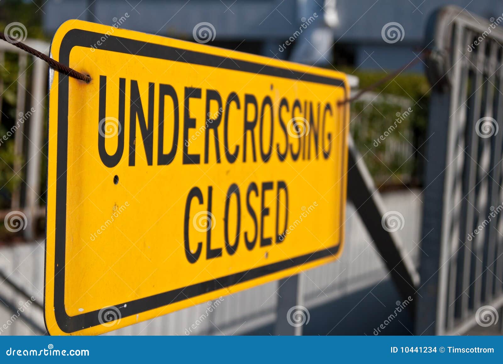 Undercrossing closed sign stock photo. Image of pass - 10441234