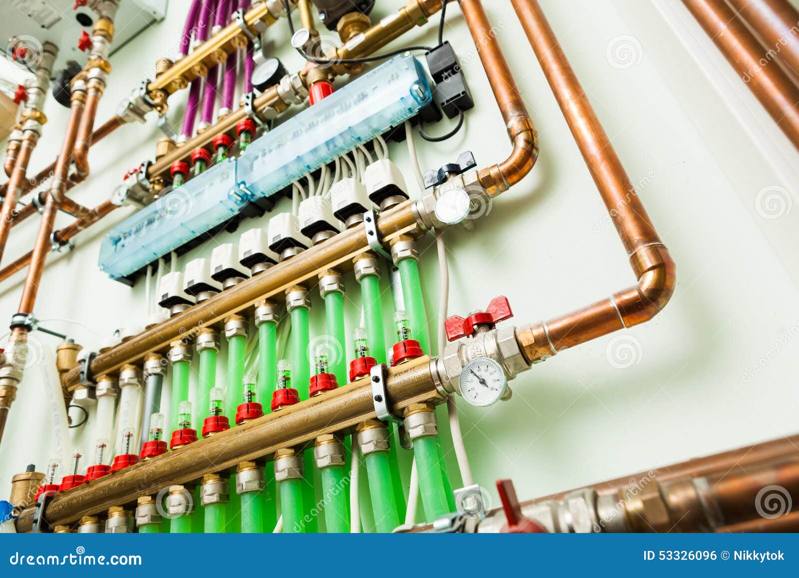 Underfloor Heating Control System Stock Photo - Image of heating ...