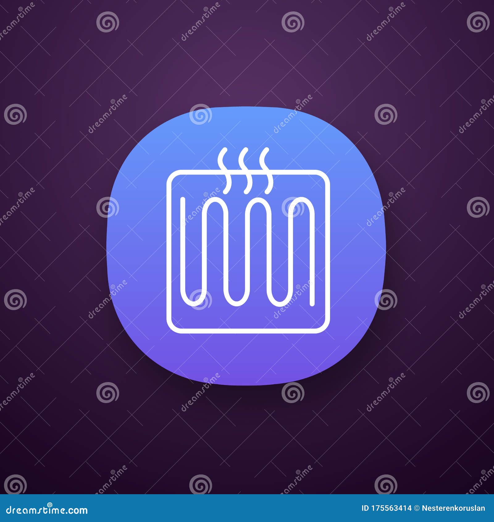 Underfloor Heating Element App Icon Stock Vector - Illustration of ...