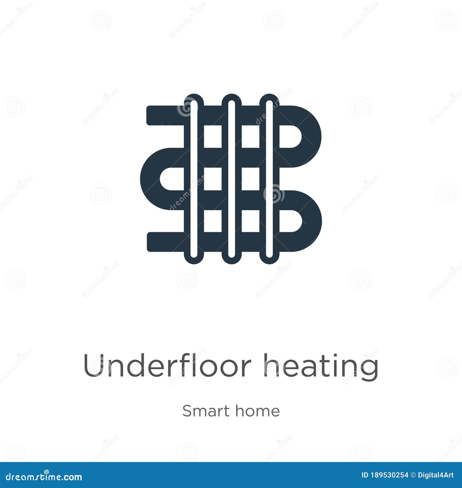 Underfloor Heating Icon Vector. Trendy Flat Underfloor Heating Icon ...