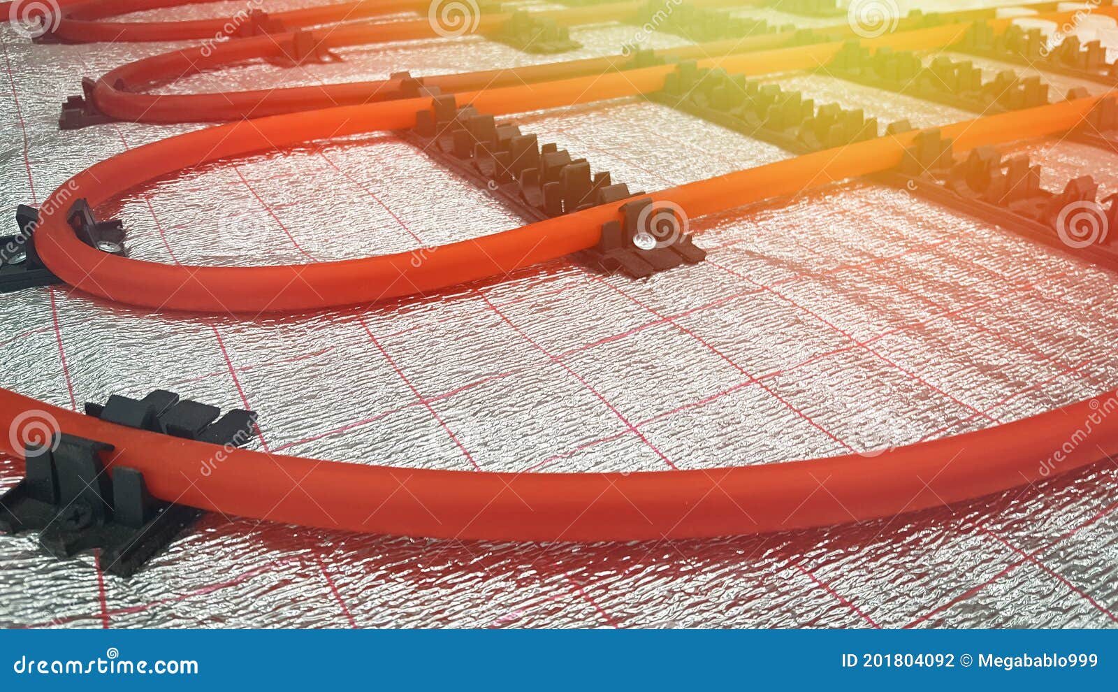 Underfloor Heating Pipe. Installation of Engineering Systems in a ...