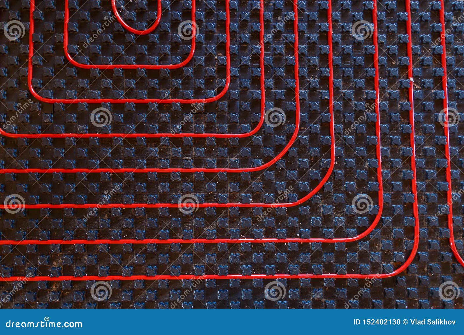 Underfloor Surface Heating Pipes. Low Temperature Heating Concept Stock ...
