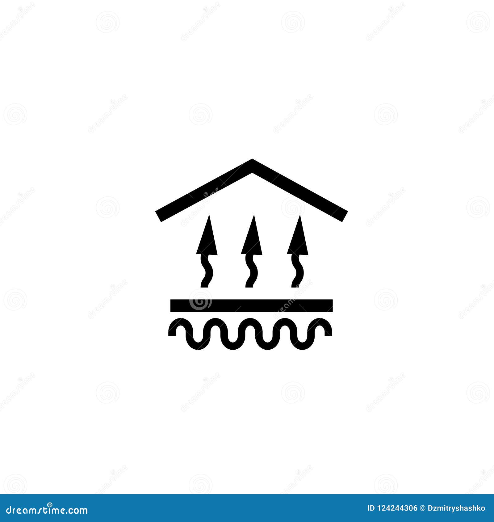 Underfloor Heating System Icon Stock Vector - Illustration of clipart ...
