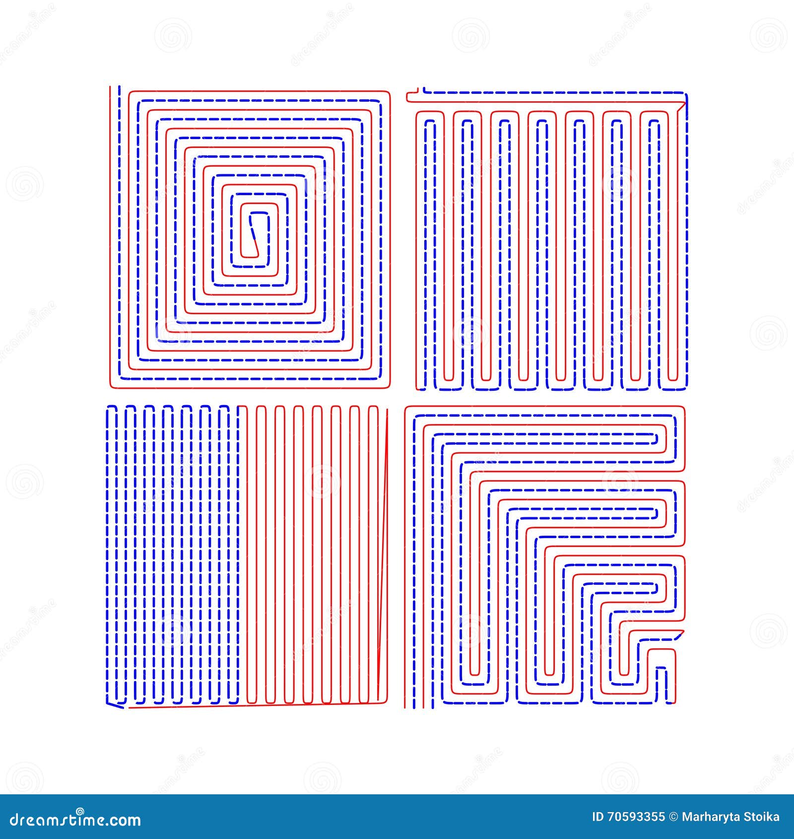 Underfloor Vector. Drawing the Floor Heating. Stock Vector ... Underfloor Vector. Drawing the Floor Heating. Stock Vector ...