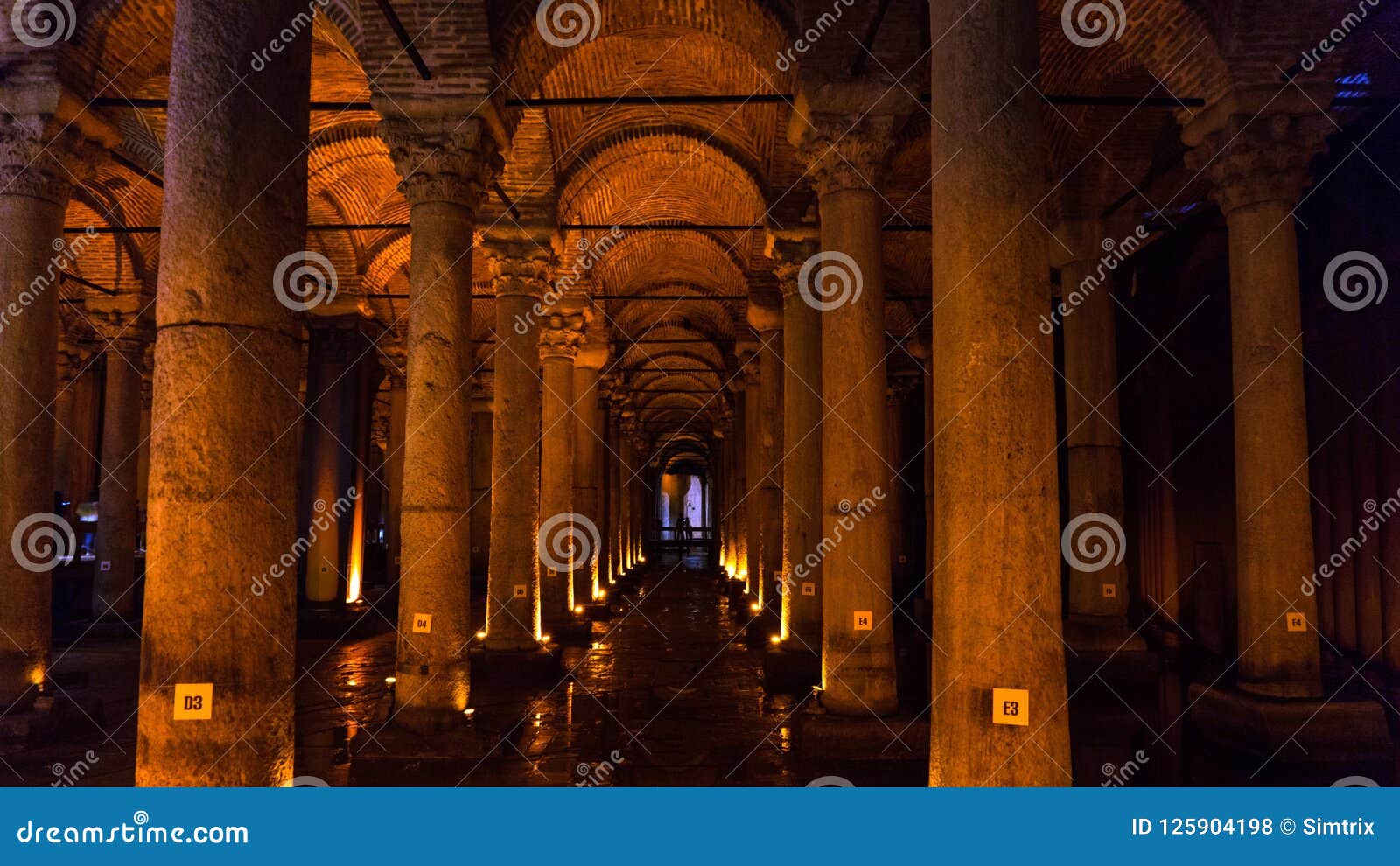 The Underground Basilica Cistern, Istanbul, Turkey. Stock Photo - Image ...