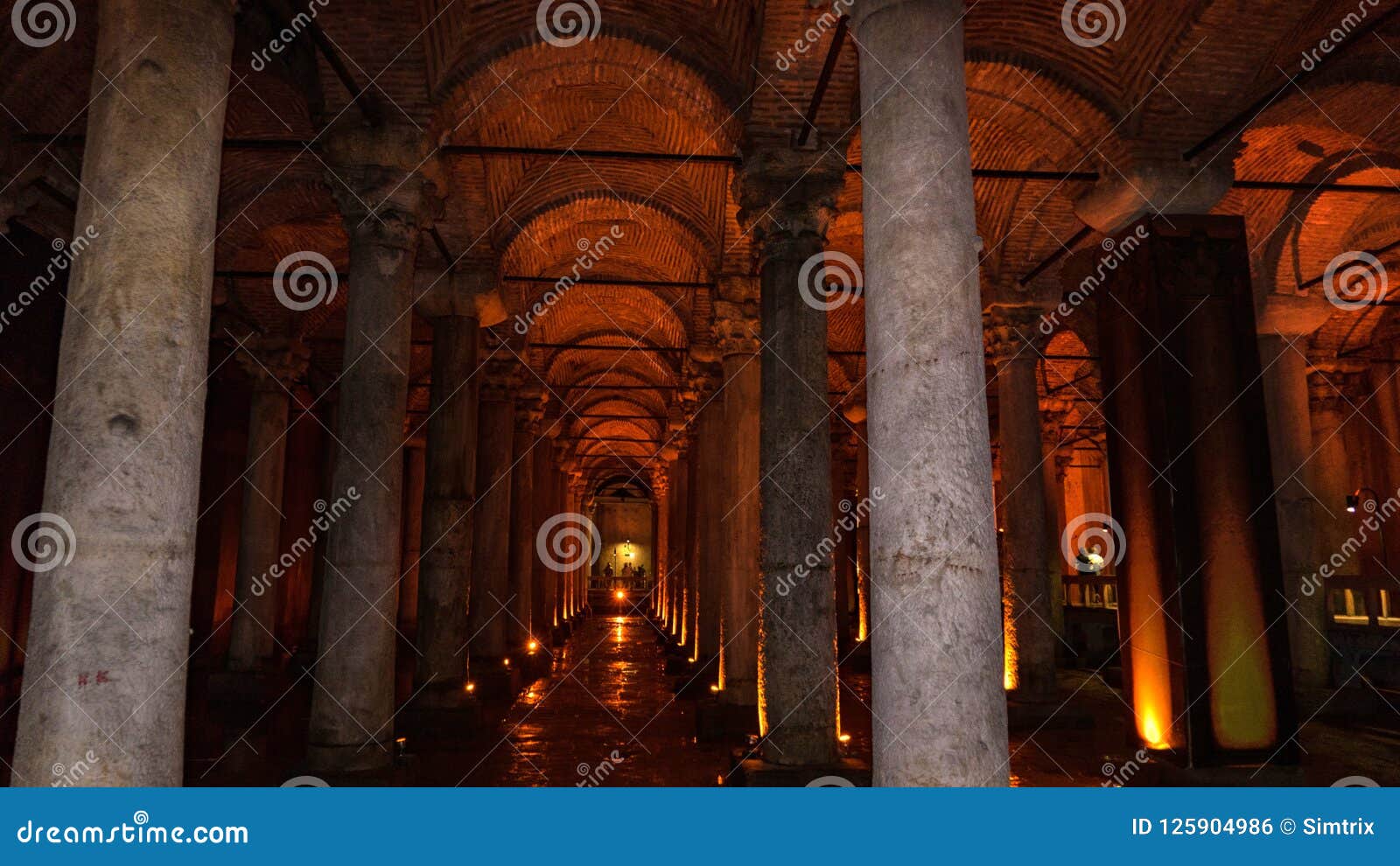 The Underground Basilica Cistern, Istanbul, Turkey. Stock Photo - Image ...