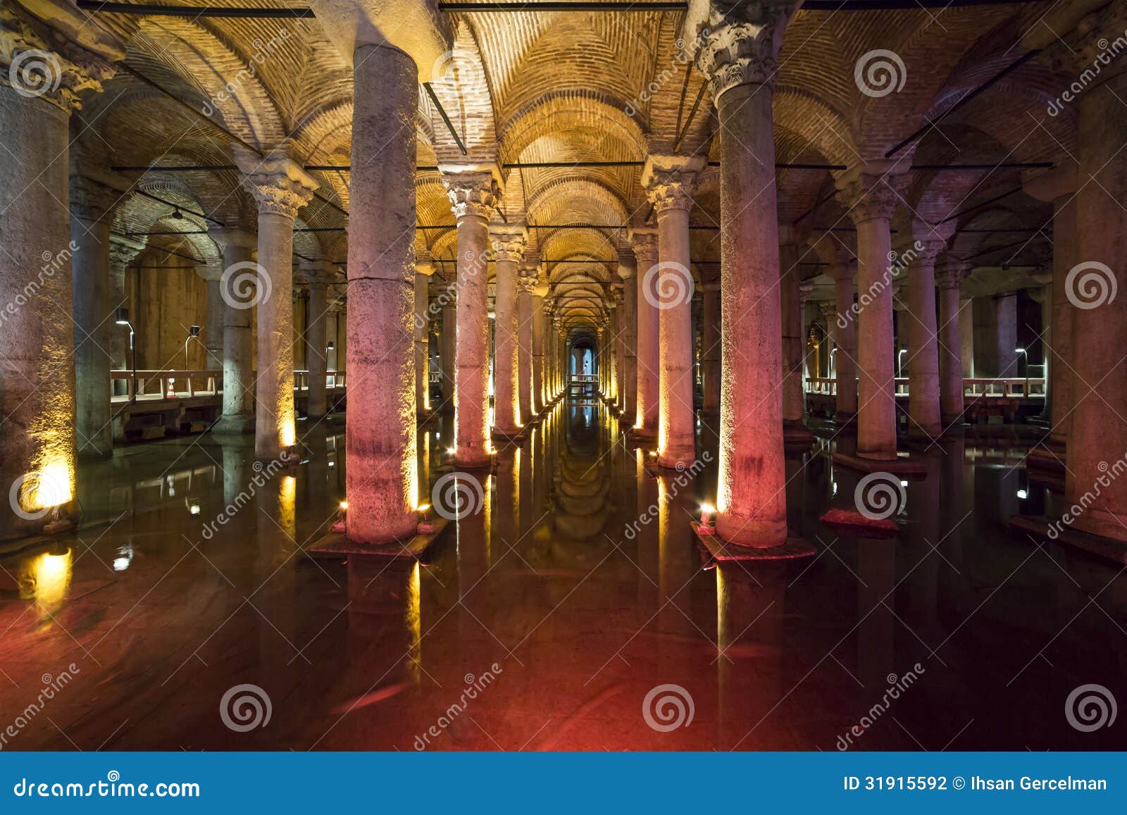 Underground Basilica Cistern, Istanbul, Turkey Stock Photo - Image of ...