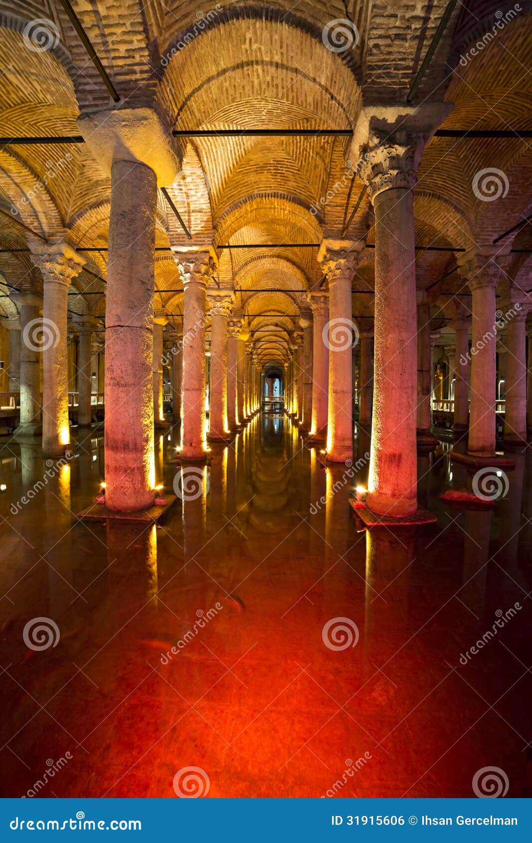 Underground Basilica Cistern, Istanbul, Turkey Stock Photo - Image of ...