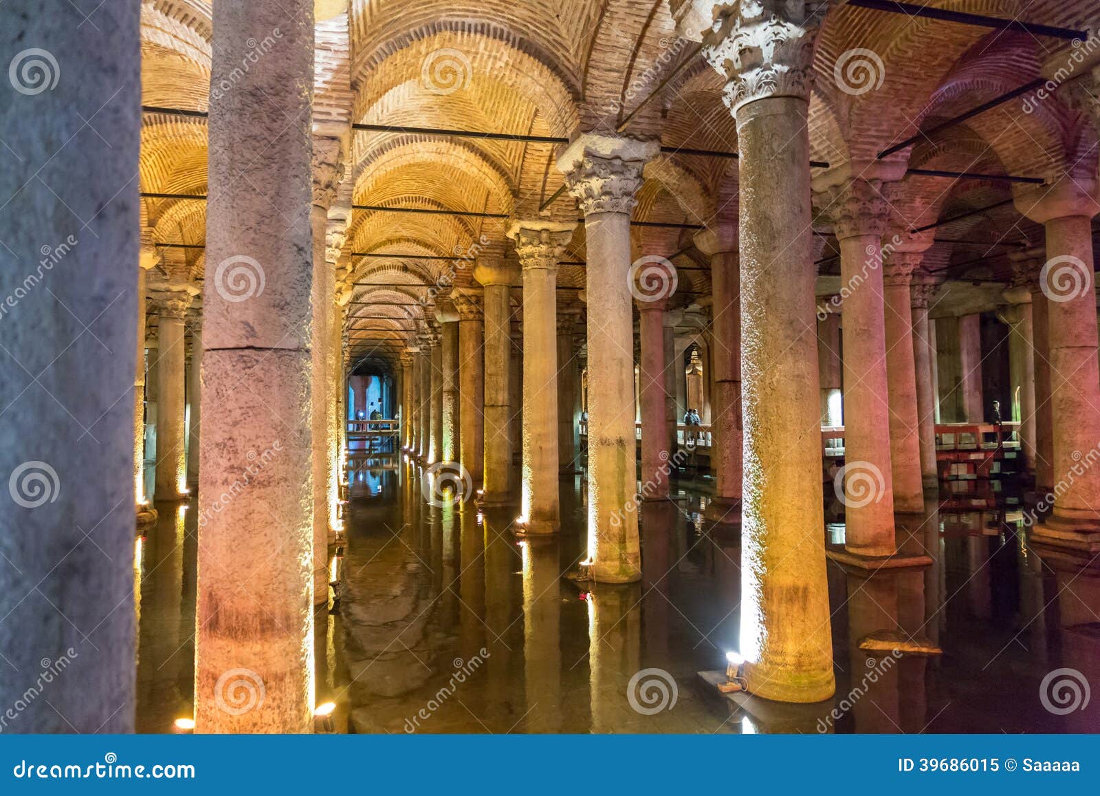 Underground Basilica Cistern, Istanbul, Turkey Stock Image - Image of ...