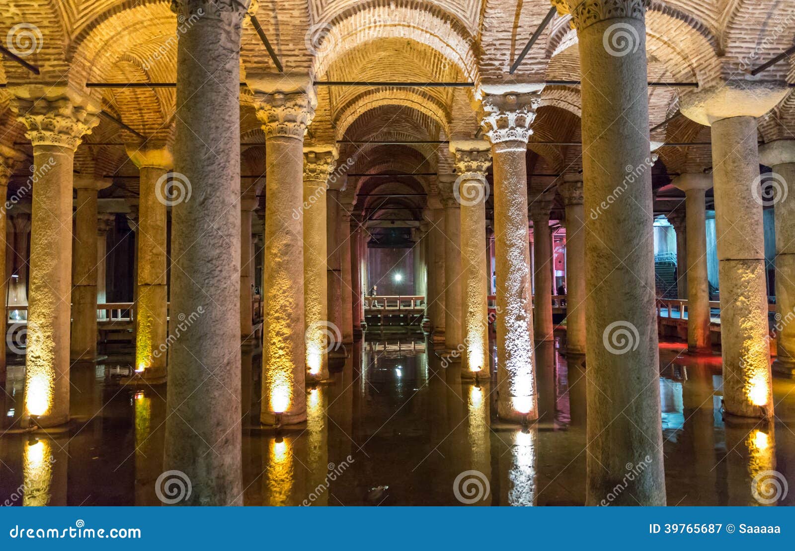 Underground Basilica Cistern, Istanbul, Turkey Stock Image - Image of ...
