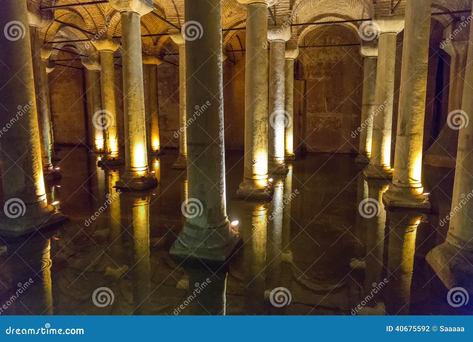 Underground Basilica Cistern, Istanbul, Turkey Stock Photo - Image of ...