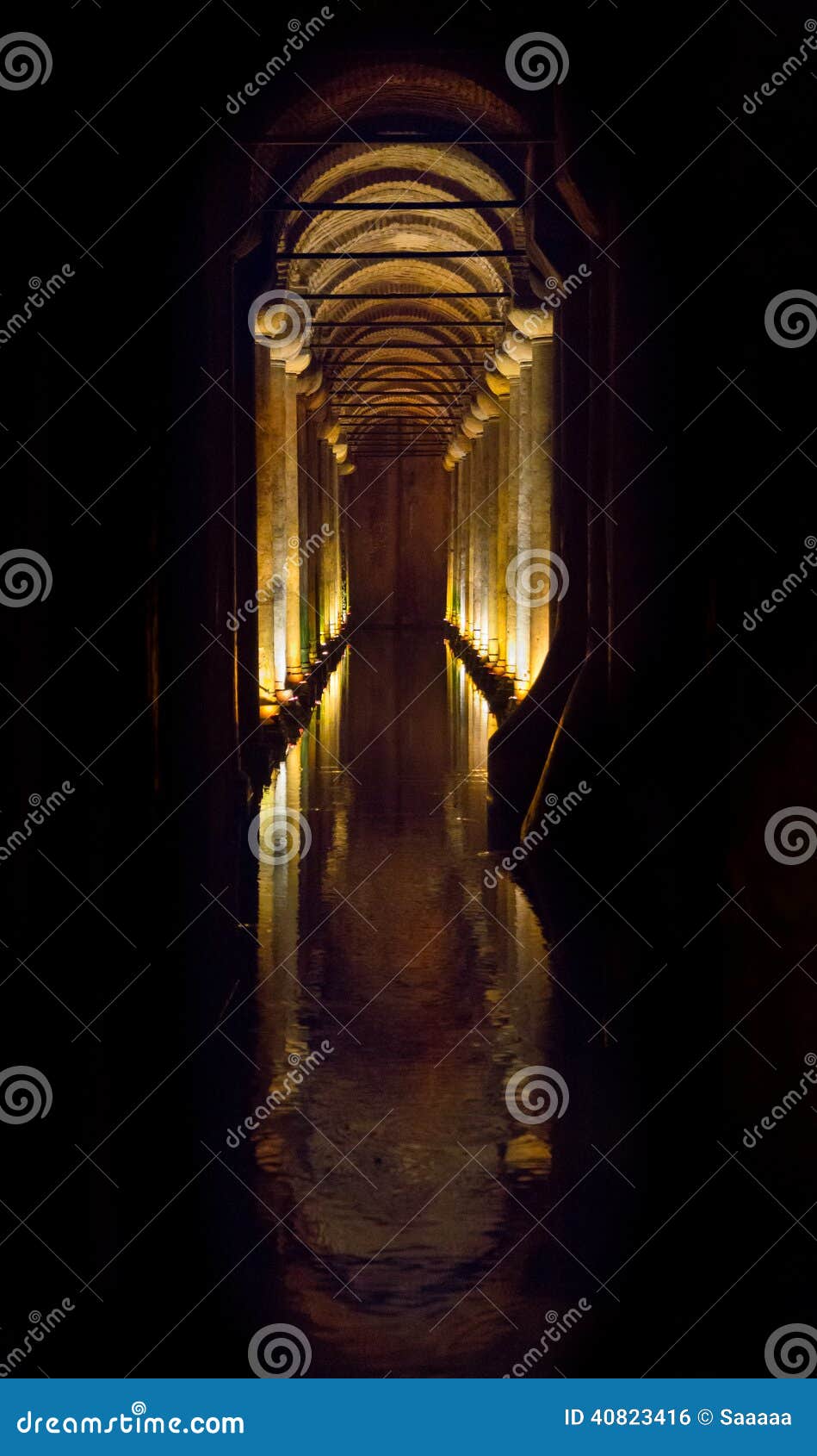 Underground Basilica Cistern, Istanbul, Turkey Stock Photo - Image of ...