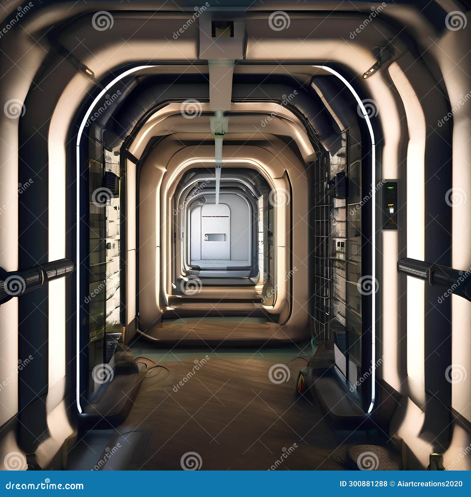 An Underground Bunker Featuring Advanced Survival Technology and ...