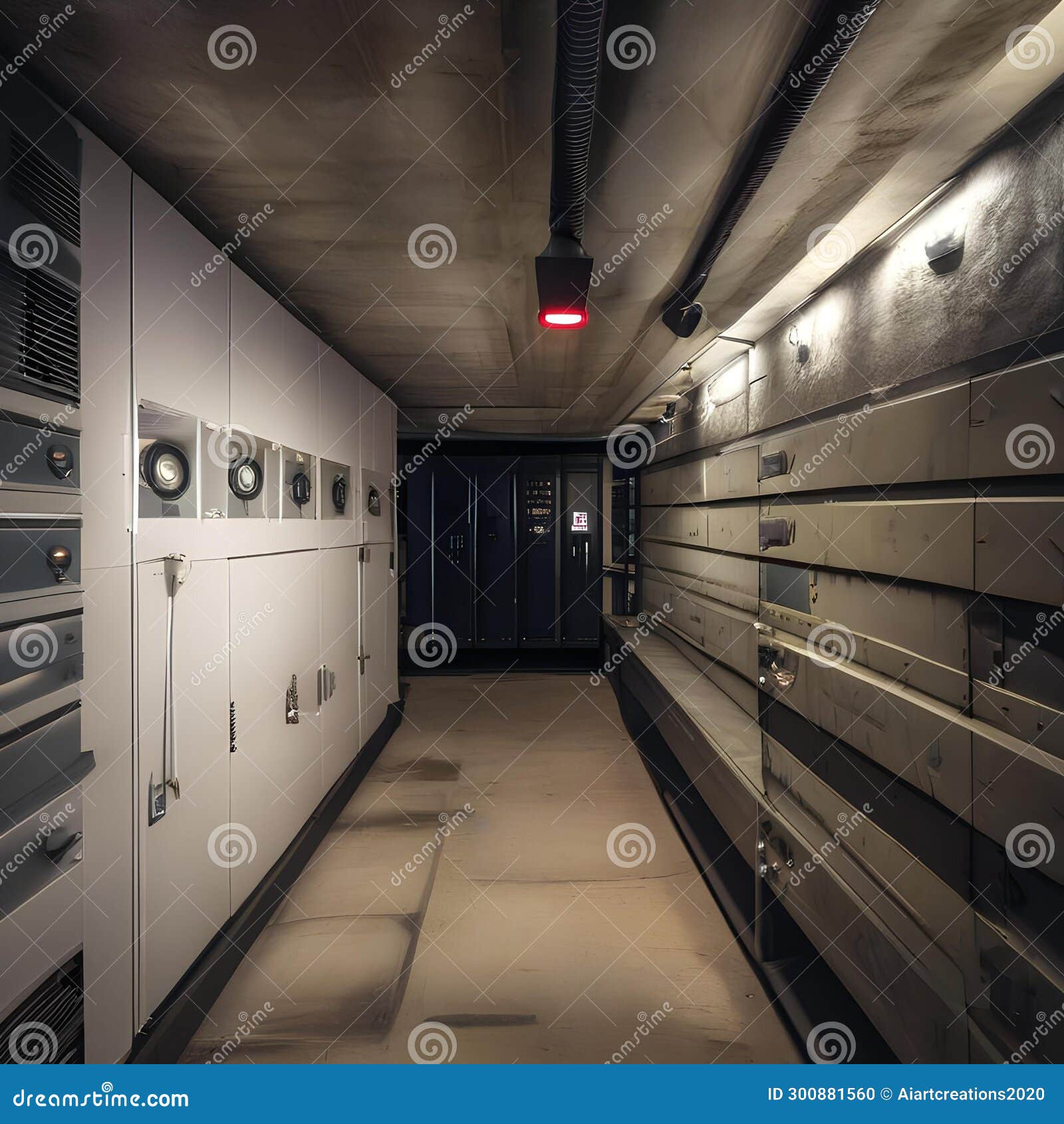 An Underground Bunker Featuring Advanced Survival Technology and ...