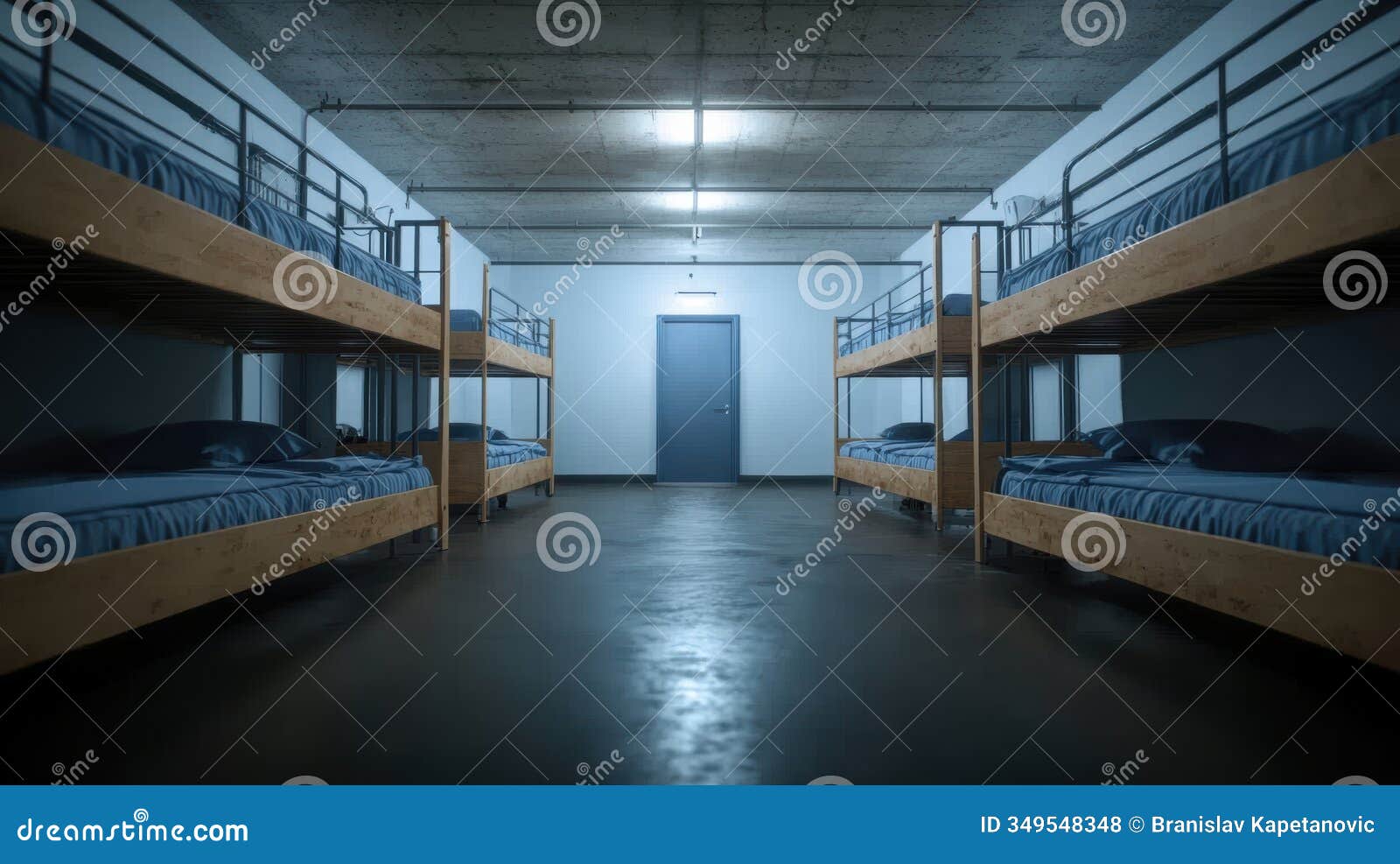 Underground Bunker Prepared for Emergency Situations with Bunk Beds ...